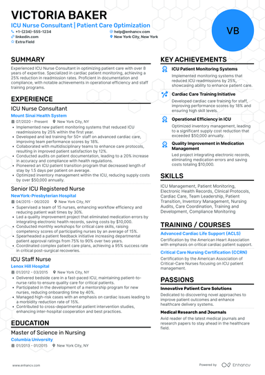 20 ICU Nurse Resume Examples & Guide for 2025
