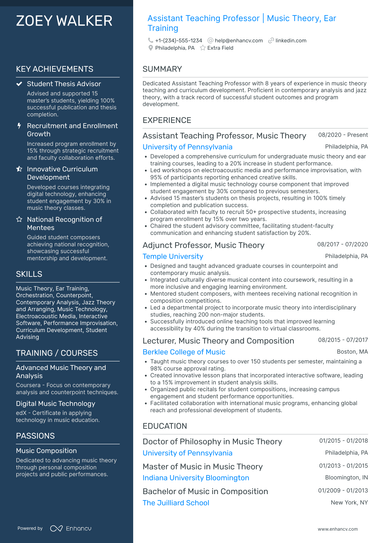 21 Musician Resume Examples That Got Jobs for 2025