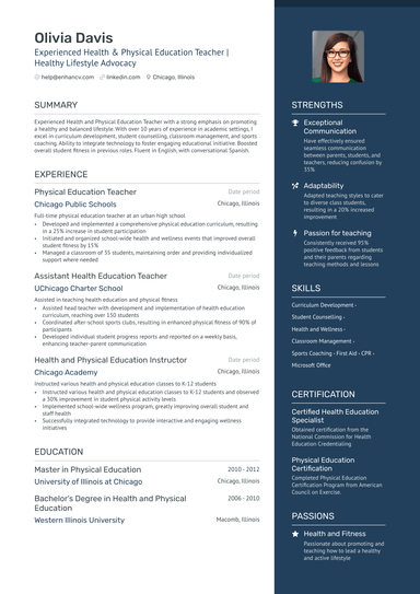 19 Physical Education Teacher Resume Examples, Templates & Guide for 2025