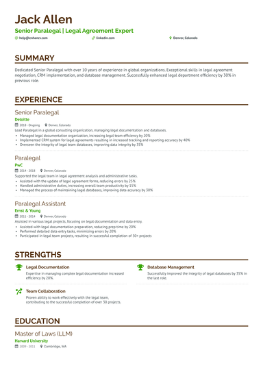 7 Paralegal Resume Examples & Guide for 2024