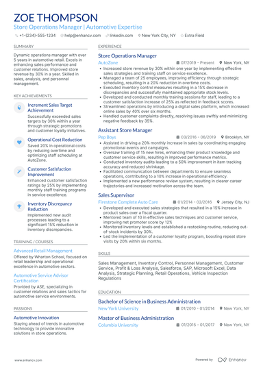 25 Store Manager Resume Examples & Guide for 2025