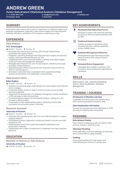 8 Business Data Analyst Resume Examples & Guide for 2025