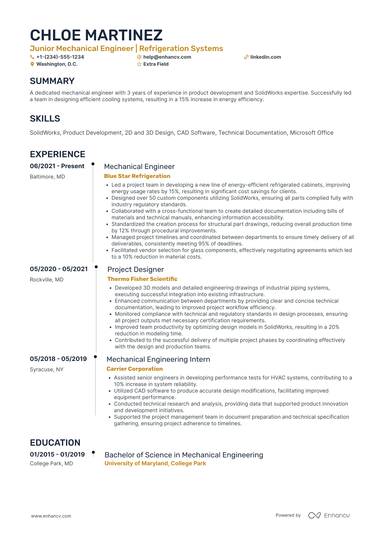 23 Mechanical Engineer Resume Examples & Guide for 2025