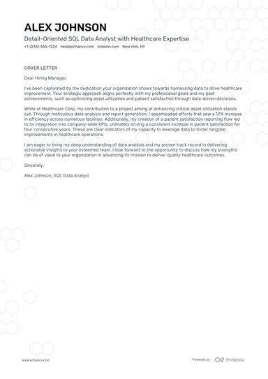 20 Professional Data Analyst Cover Letter Examples and Template for ...