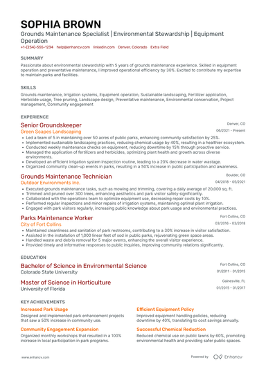 21 Landscaping Resume Examples, Templates & Guide for 2025