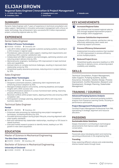 20 Sales Engineer Resume Examples & Guide for 2025