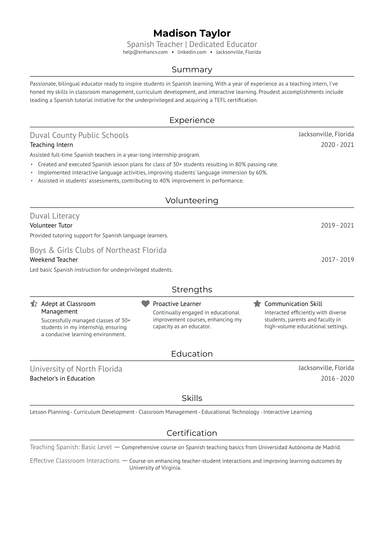6 New Teacher Resume Examples & Guide for 2024