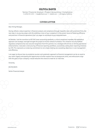 32 Professional Accountant Cover Letter Examples and Template for 2025 ...