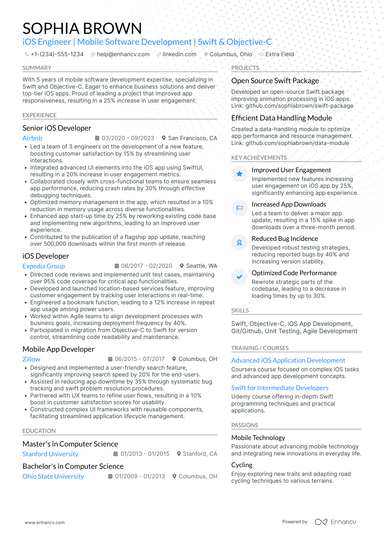 19 iOS Developer Resume Examples & Guide for 2025