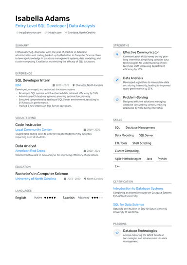 29 SQL Developer Resume Examples & Guide for 2025