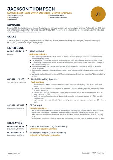 23 SEO Resume Examples & Guide for 2025
