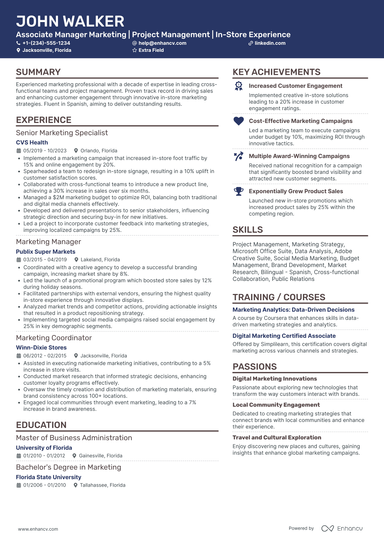 21 Marketing Associate Resume Examples & Guide for 2025