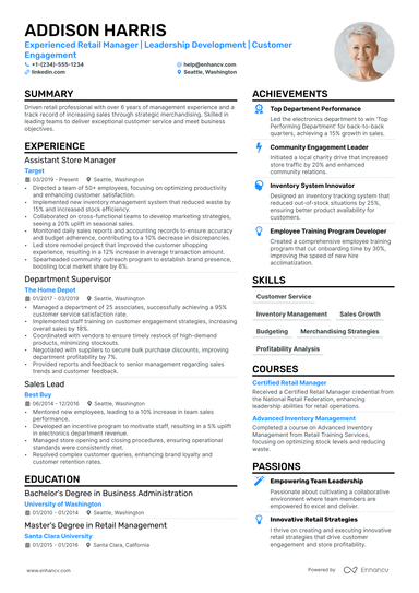 8 Store Manager Resume Examples & Guide for 2024