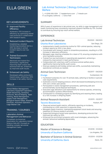 17 Lab Technician Resume Examples - March 2025