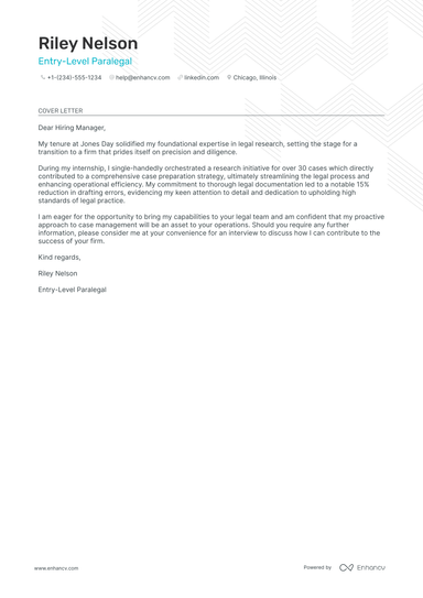 7 Professional Paralegal Cover Letter Examples and Template for 2024 ...
