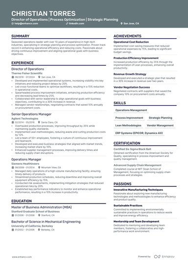 22 Operations Manager Resume Examples & Guide for 2025