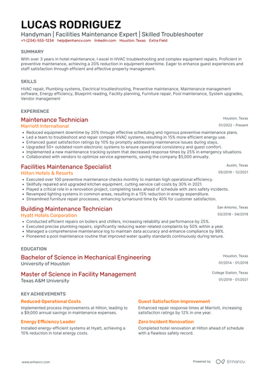 18 Handyman Resume Examples - March 2025