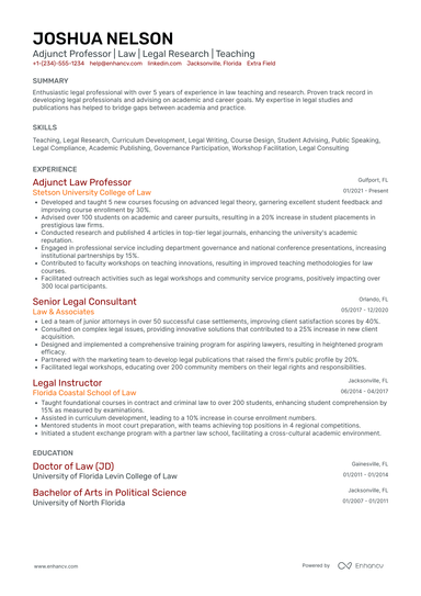 22 Professor Resume Examples That Got Jobs for 2025
