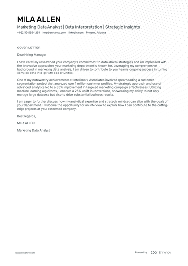20 Professional Data Analyst Cover Letter Examples and Template for ...