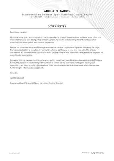 9 Professional Brand Manager Cover Letter Examples and Template for ...