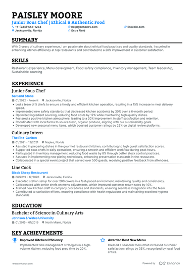 24 Chef Resume Examples & Guide for 2025