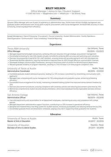15 Office Manager Resume Examples & Guide for 2025