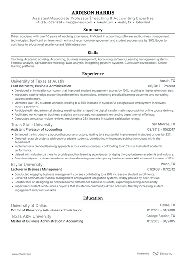 22 Professor Resume Examples That Got Jobs for 2025