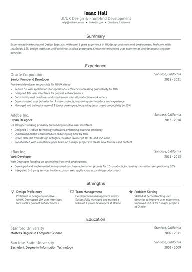 10 UI Developer Resume Examples & Guide for 2024