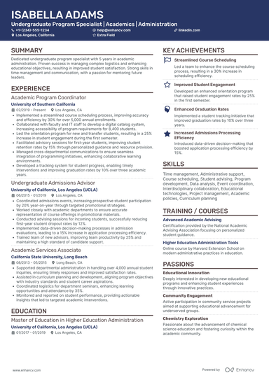 17 Undergraduate Resume Examples & Guide for 2025