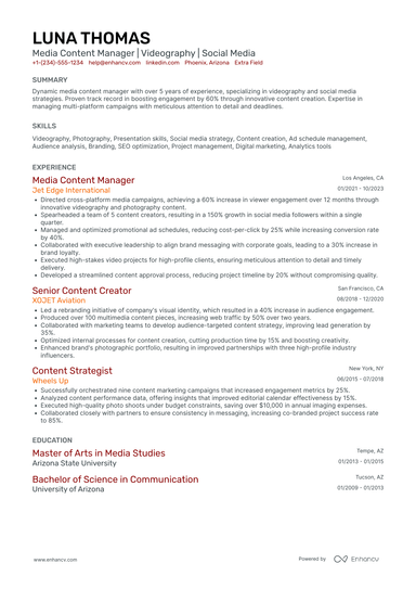 26 Content Manager Resume Examples & Guide for 2025