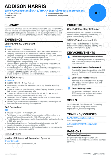 18 SAP Resume Examples & Guide for 2025