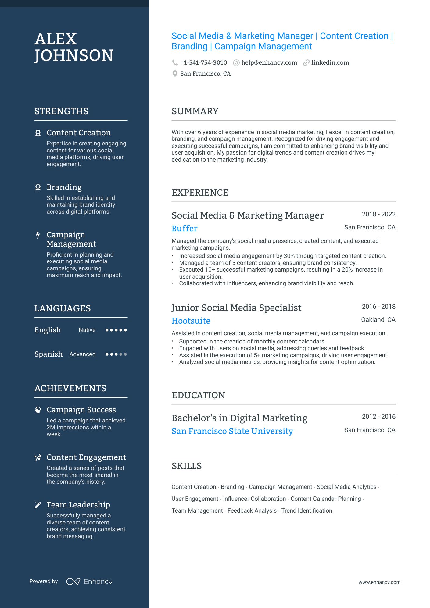 16 Social Media Manager Resume Examples & Guide for 2025