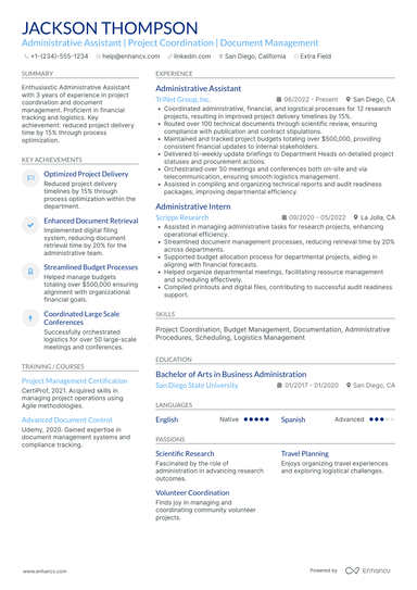 22 Administrative Assistant Resume Examples & Guide for 2025