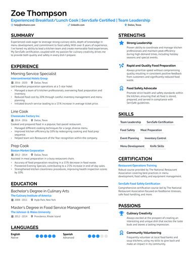 24 Cook Resume Examples That Got Jobs for 2025