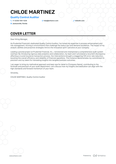 6 Professional Quality Control Cover Letter Examples and Template for ...