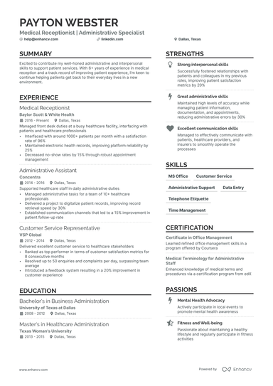14 Front Desk Receptionist Resume Examples & Guide for 2025
