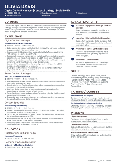 26 Content Manager Resume Examples & Guide for 2025