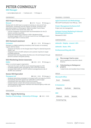 3 SEO Resume Examples & Guide for 2024