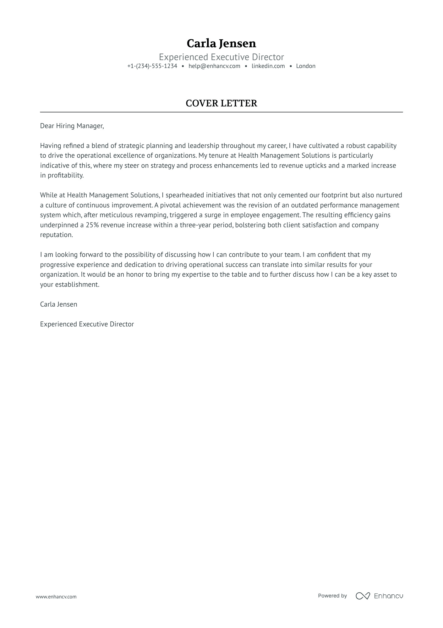 18 Professional Executive Cover Letter Examples and Template for 2024 ...