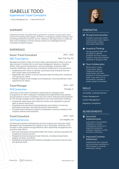 5 Travel Manager Resume Examples & Guide for 2024