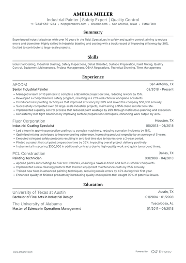 20 Painter Resume Examples That Got Jobs for 2025