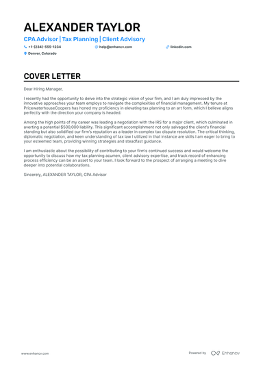 32 Professional Accountant Cover Letter Examples and Template for 2024 ...