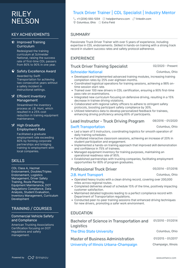 23 Driver Resume Examples & Guide for 2025