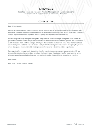 8 Professional Investment Manager Cover Letter Examples and Template ...