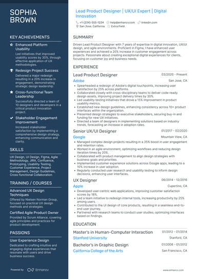 21 Product Designer Resume Examples & Guide for 2025