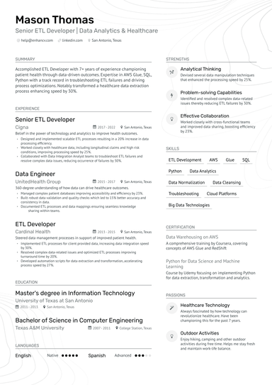 10 ETL Developer Resume Examples & Guide for 2024