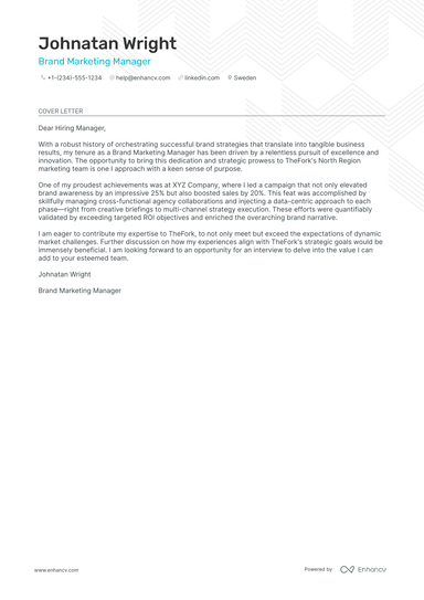 9 Professional Brand Manager Cover Letter Examples and Template for ...