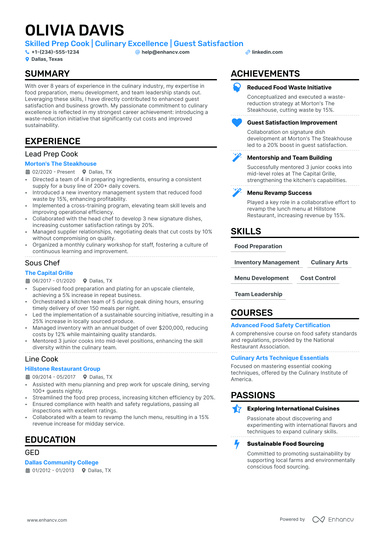 24 Cook Resume Examples That Got Jobs for 2025