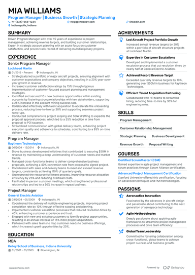 17 Program Manager Resume Examples & Guide for 2025