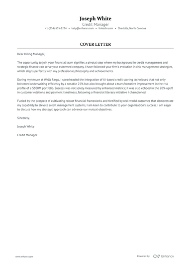 13 Professional Finance Manager Cover Letter Examples and Template for ...